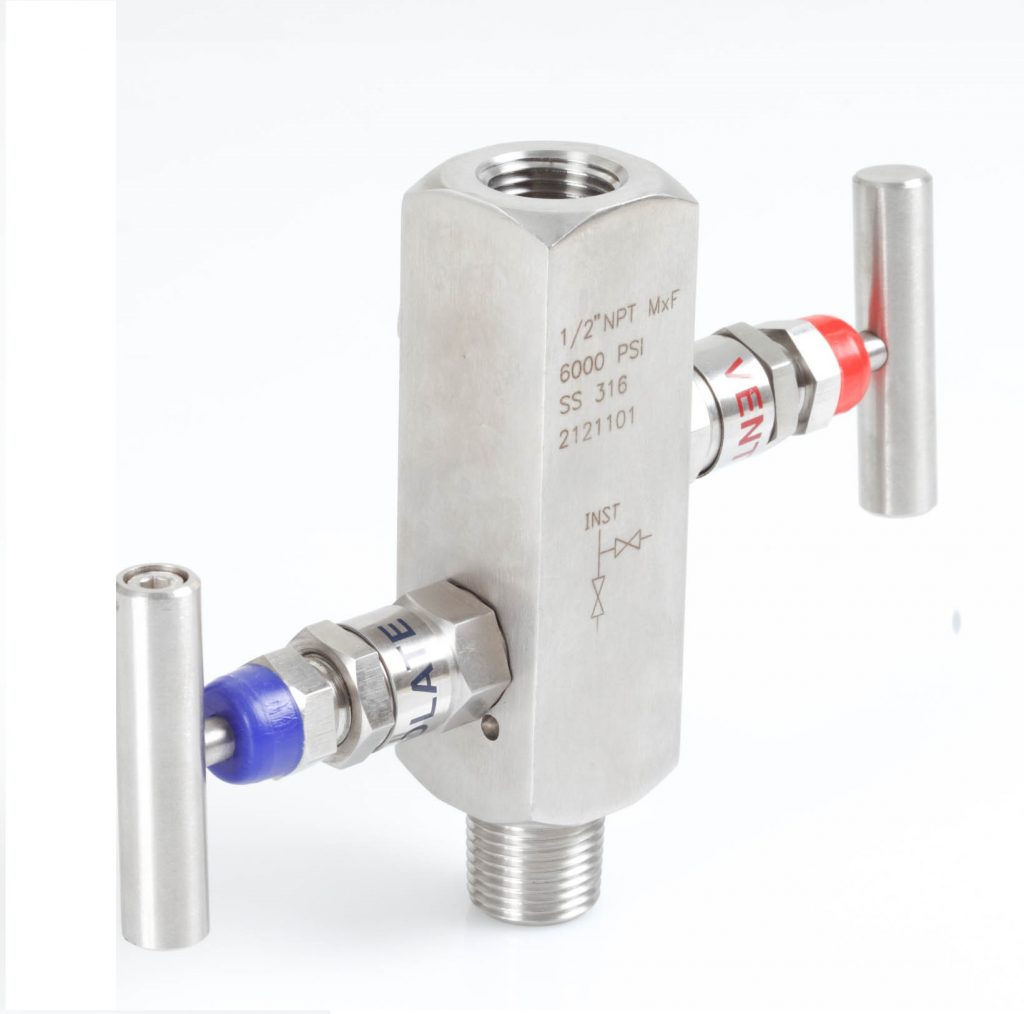 Manifold 1 vía 2 válvulas para bloqueo y purga | Valvulinox S.L.